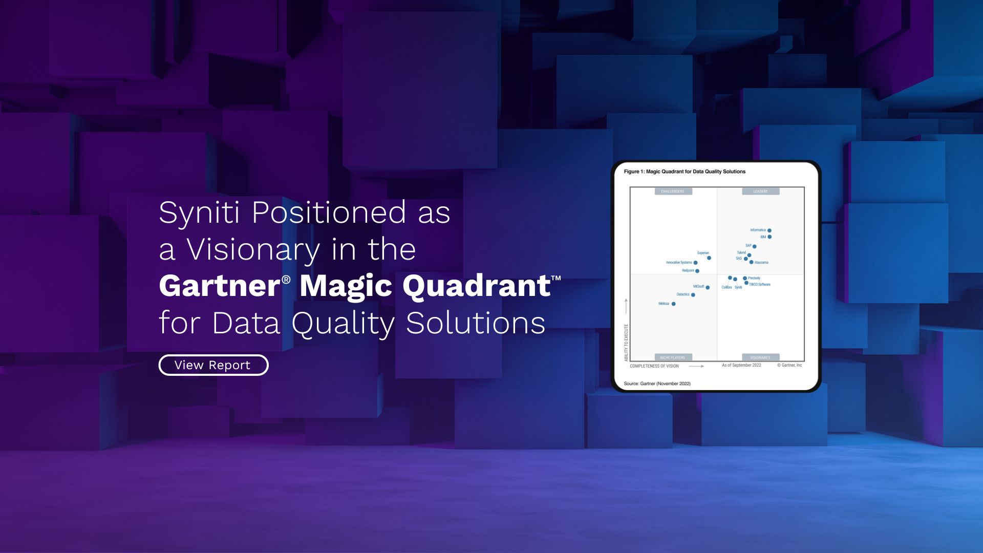 Syniti is a Visionary in Gartner’s 2022 Magic Quadrant for Data Quality ...